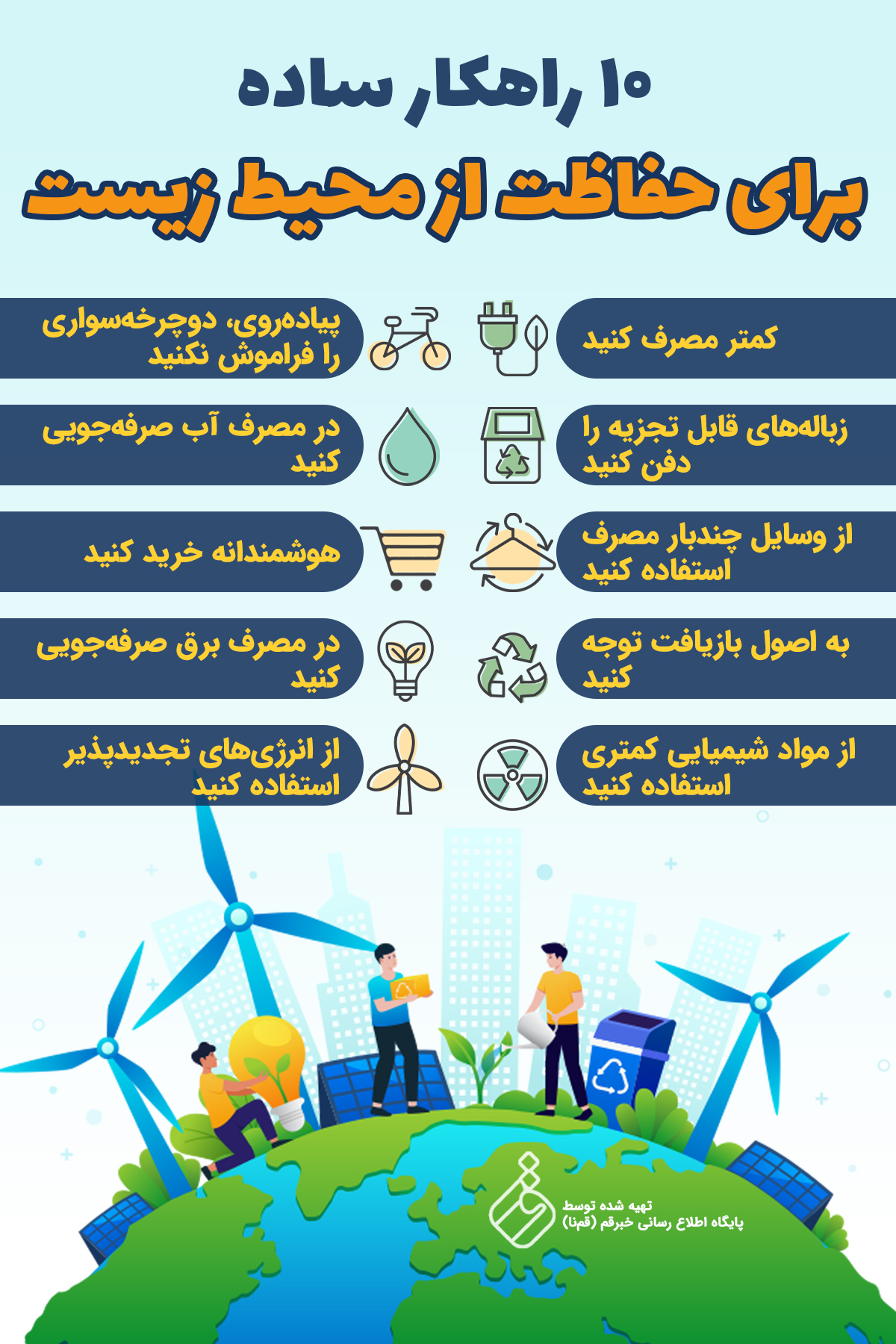 ده راهکار ساده برای حفاظت از محیط زیست